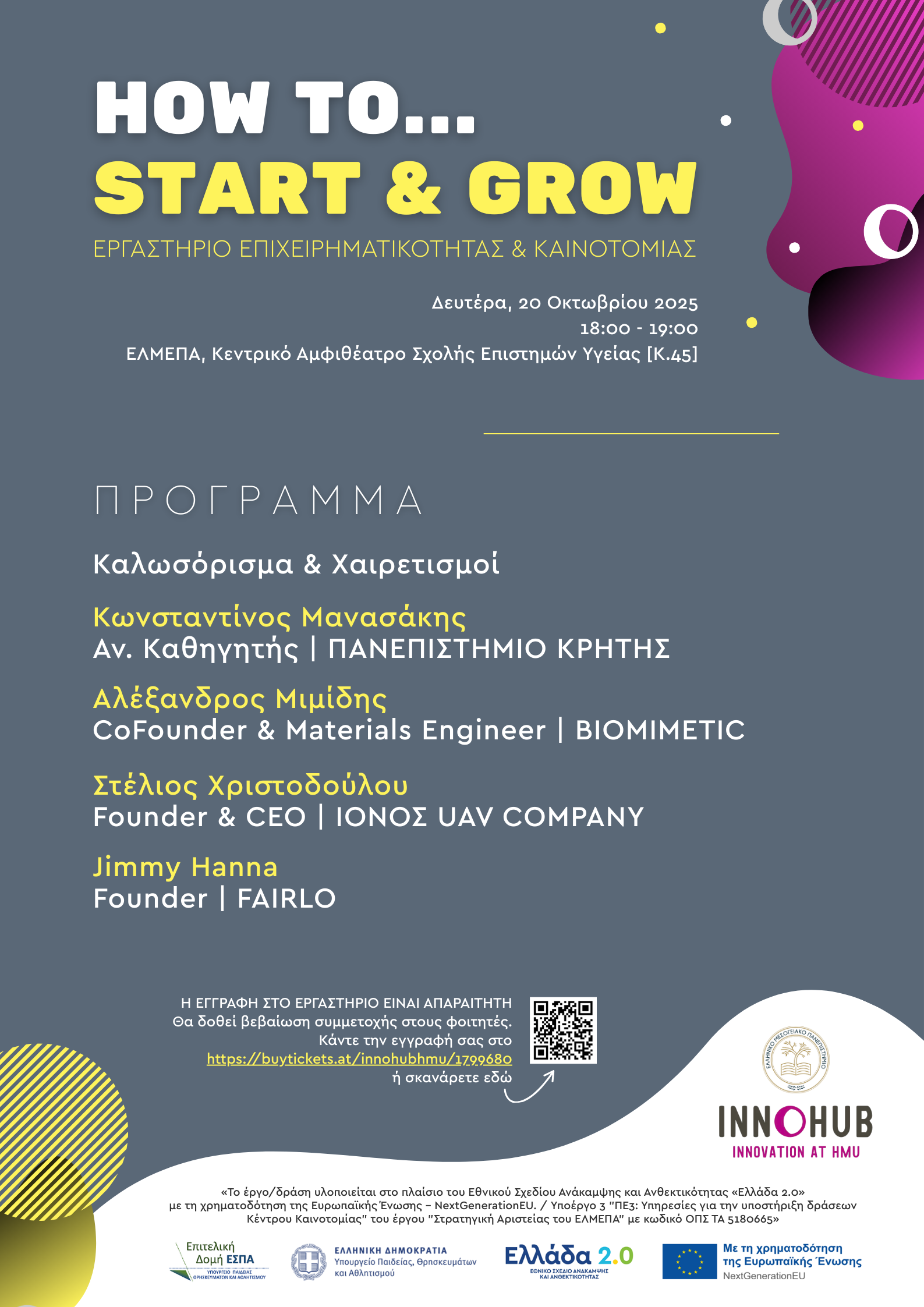 How to ... Start & Grow Εργαστήριο Επιχειρηματικότητας & Καινοτομίας ...